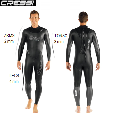CRESSI MUTA NEPTUNE 2/3/4 MM - Blu Pesca SHOP